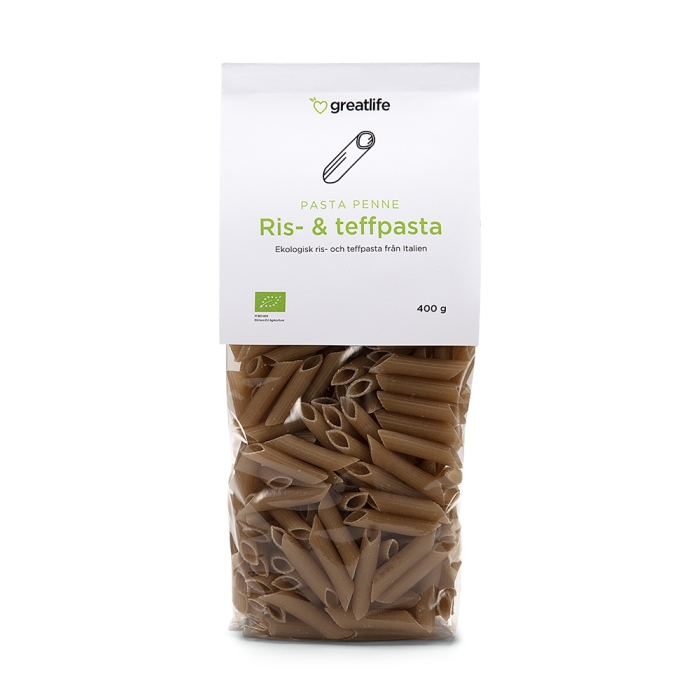 Gluten Free Rice & Teff Pasta Penne | Greatlife.eu